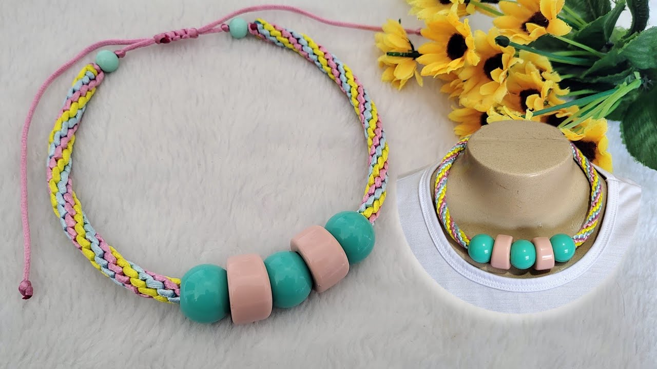 COLAR DE MACRAMÊ DANI FERNANDES | FAÇA BIJU | @CiceroAlencar - YouTube