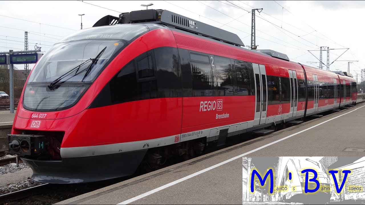 Der "Neue" im Einsatz auf der Brenzbahn - der Bombardier Talent (BR 644 ...