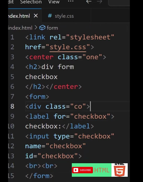 Html Div Form Label Input Checkbox Learn Html Htmlcode Coding Code 8144