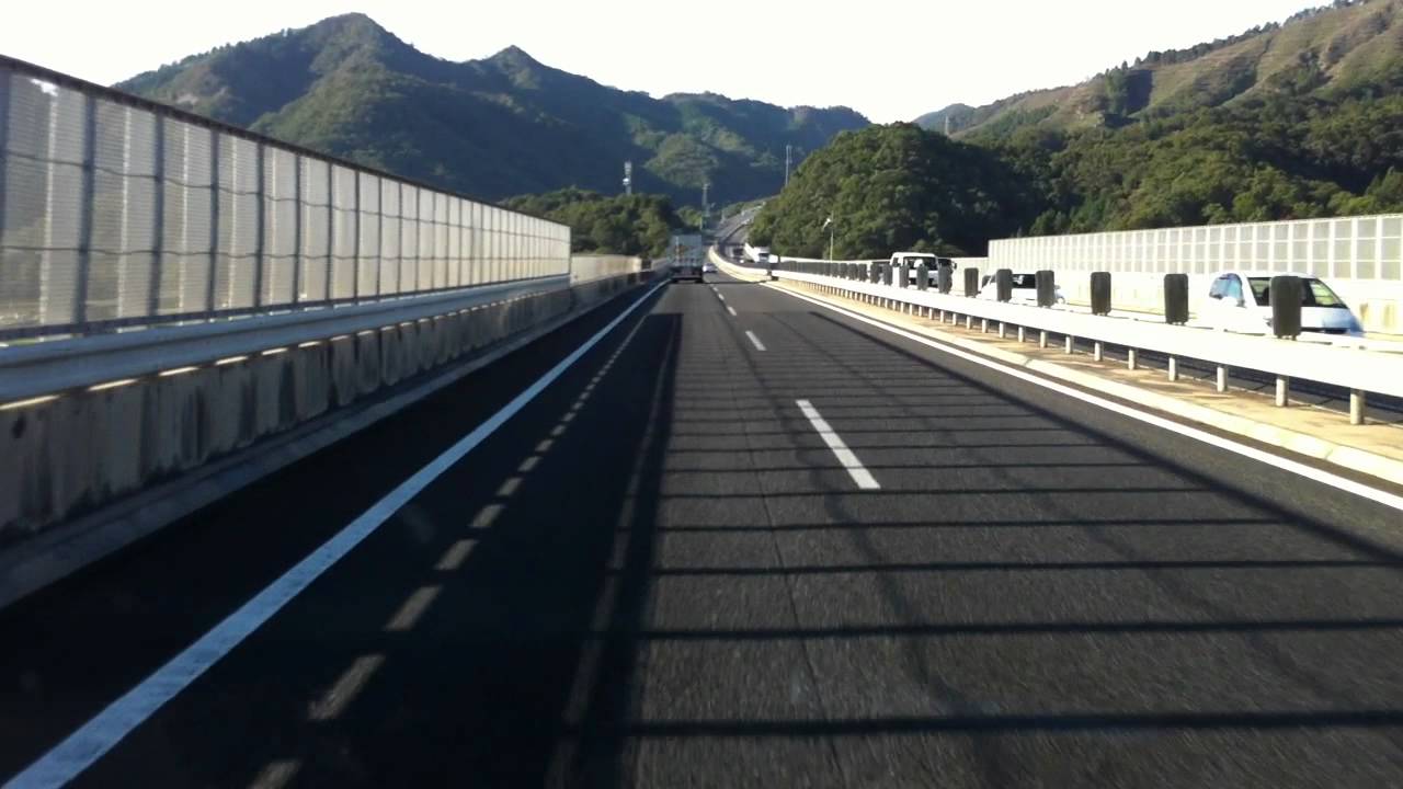 Japanese highway Highway (Kasaoka interchange between the interchange ...