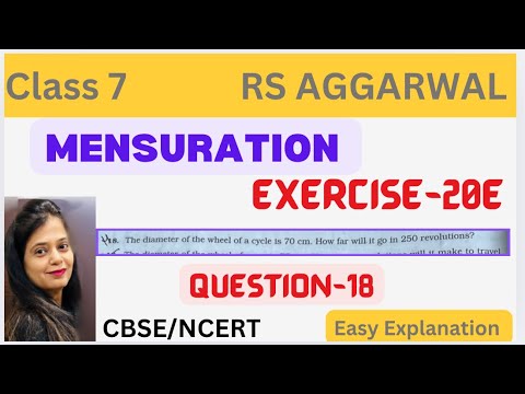 MENSURATION - Class 7 Maths - Exercise 20E - Question 18 - Chapter 20 ...