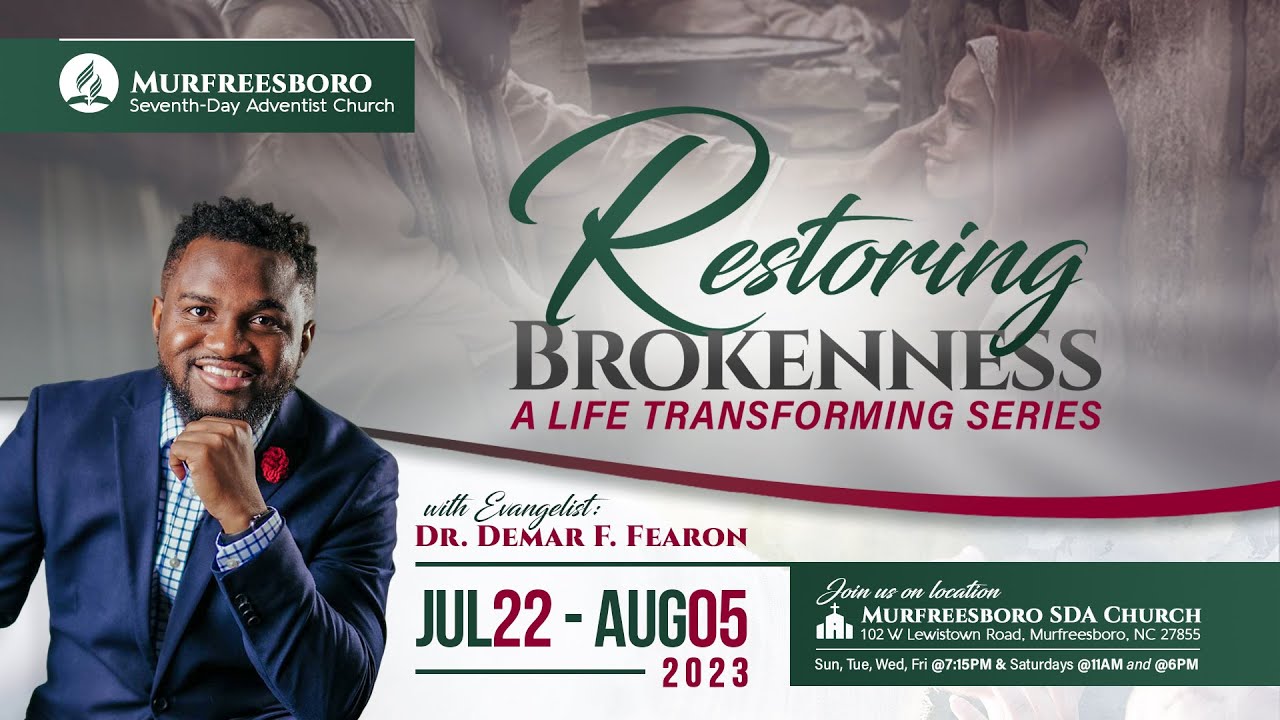 Murfreesboro SDA NC Live- || Dr. Demar F. Fearon || You can run but you ...