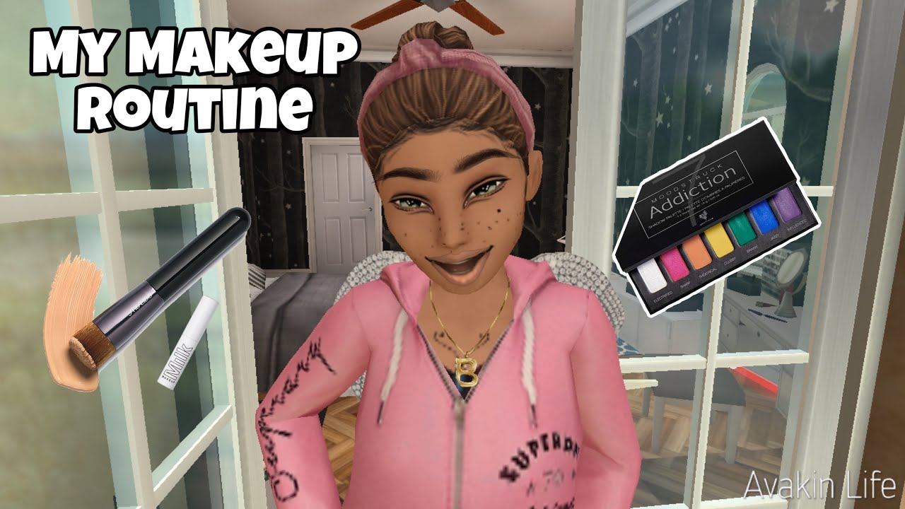 My Makeup Routine Avakin Life - YouTube