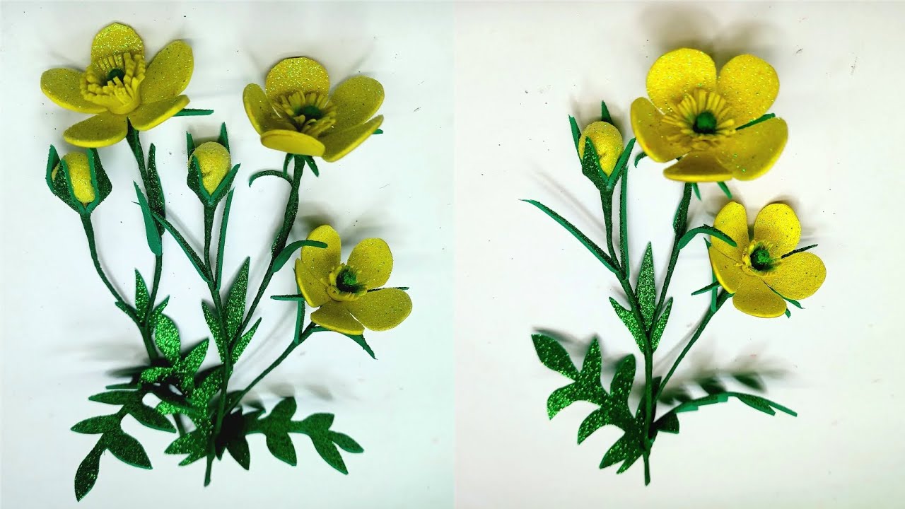 How to make buttercup flower. DIY paper Crafts - YouTube