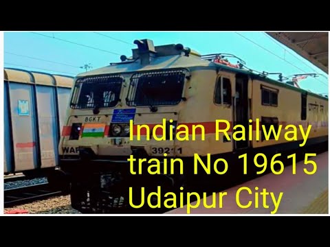 Train Indian Railway train No19615 Udaipur City - YouTube