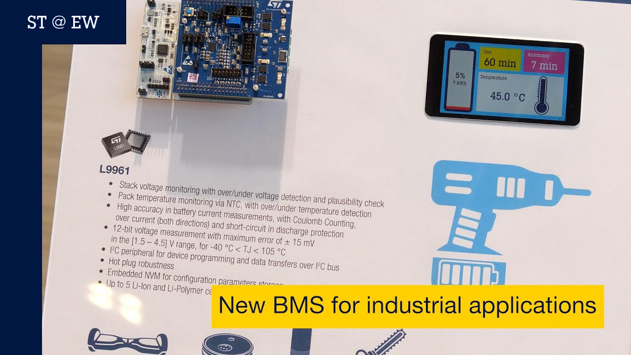 ST@EW2023: New BMS for industrial applications (L9961) - YouTube