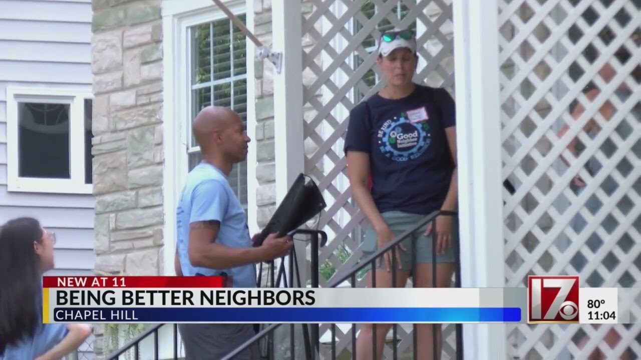 UNC students reach out to off-campus areas as part of 'good neighbor' program - YouTube