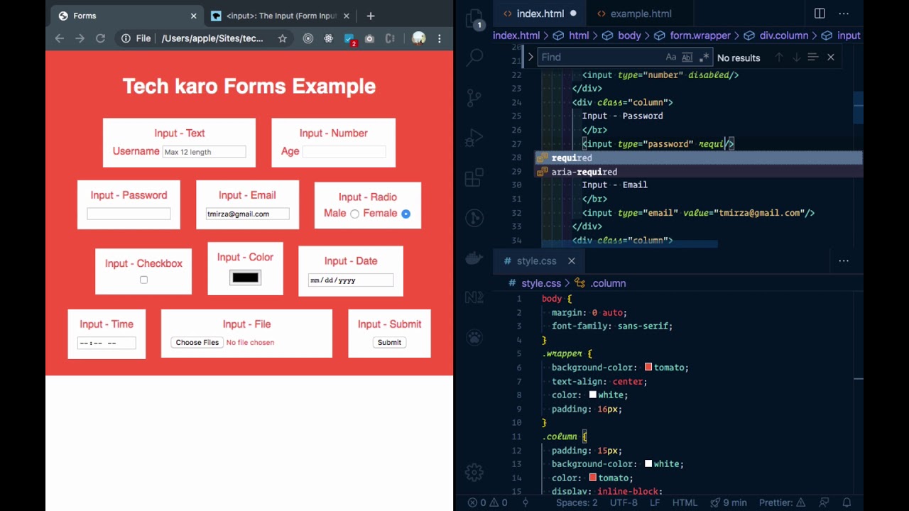 Forms - Attributes of input tag part 2 - Web Development[Urdu] - YouTube