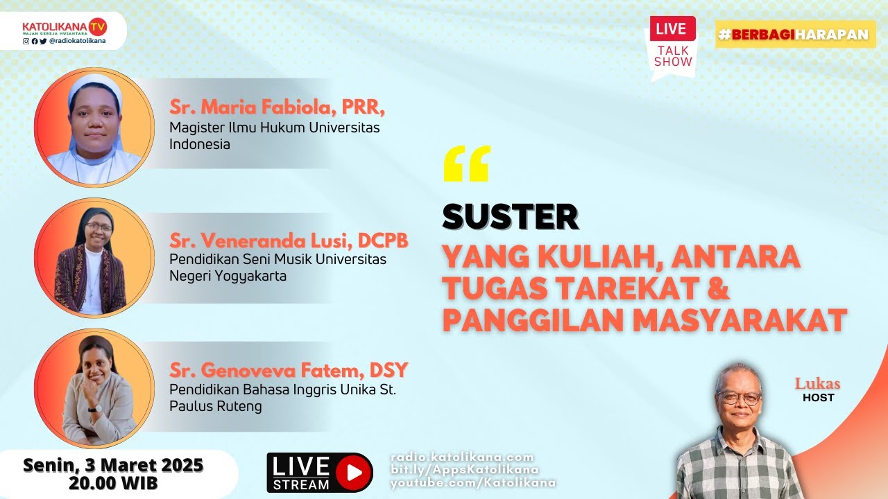 SUSTER YANG KULIAH, ANTARA TUGAS TAREKAT & PANGGILAN MASARAKAT - YouTube