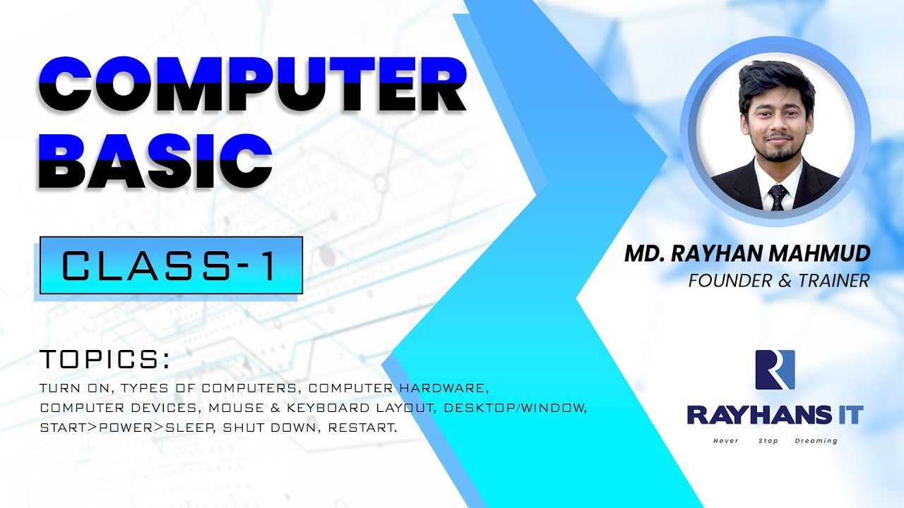 COMPUTER BASIC (CLASS 1) - YouTube