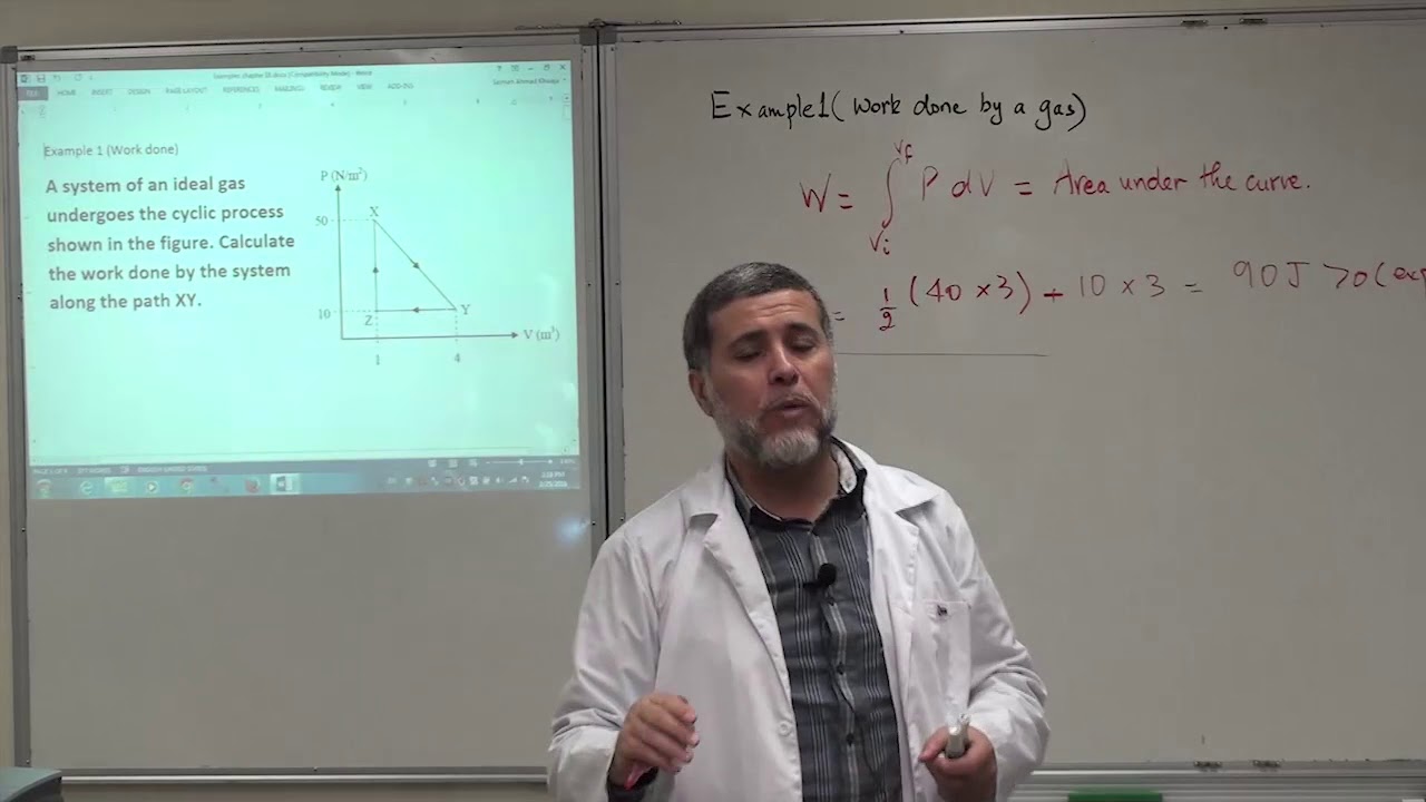 002 Work Done by a Gas Example 1 - YouTube