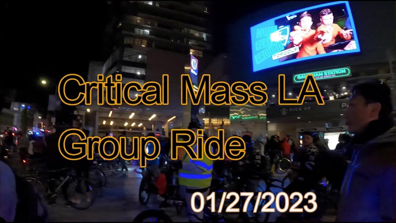 1/27/2023 LA Critical Mass Group Ride (Few hundred riders) 미국 엘에이 수백명 ...
