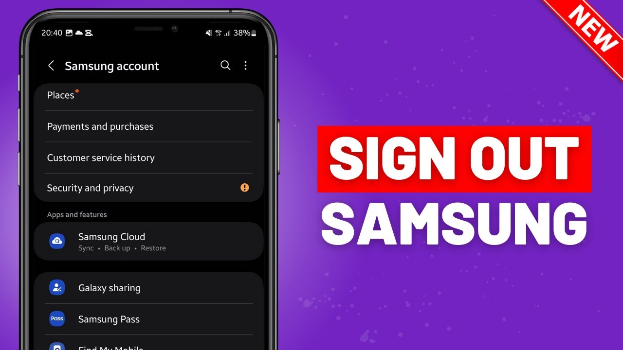 How To Sign Out Of Samsung Account On Phone - YouTube