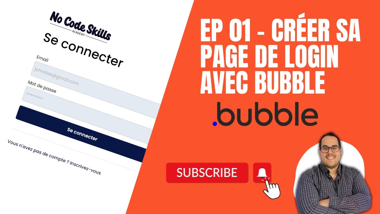 EP 01 - Création de la page login du SAAS avec Bubble - YouTube