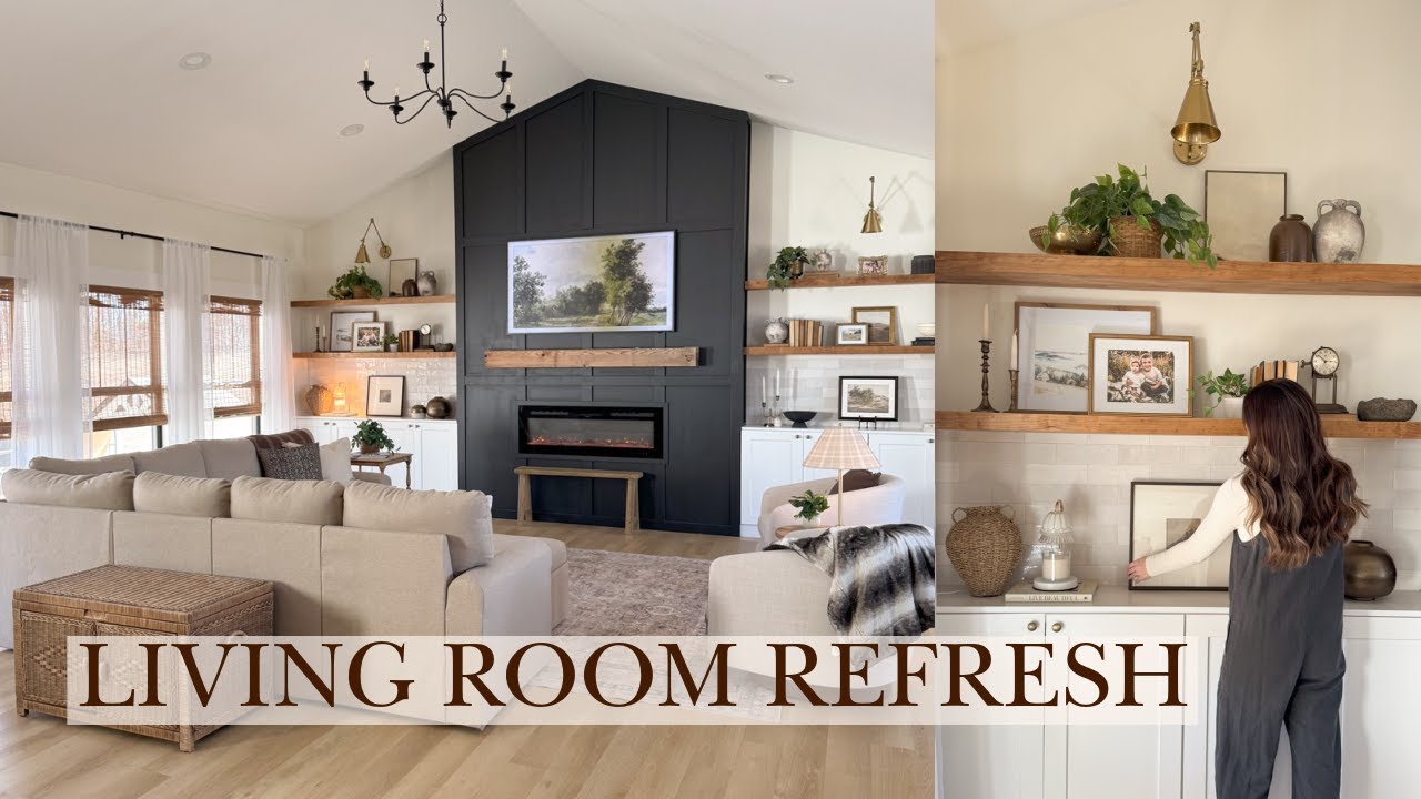 LIVING ROOM DECORATE WITH ME 2025 | living room styling ideas! - YouTube