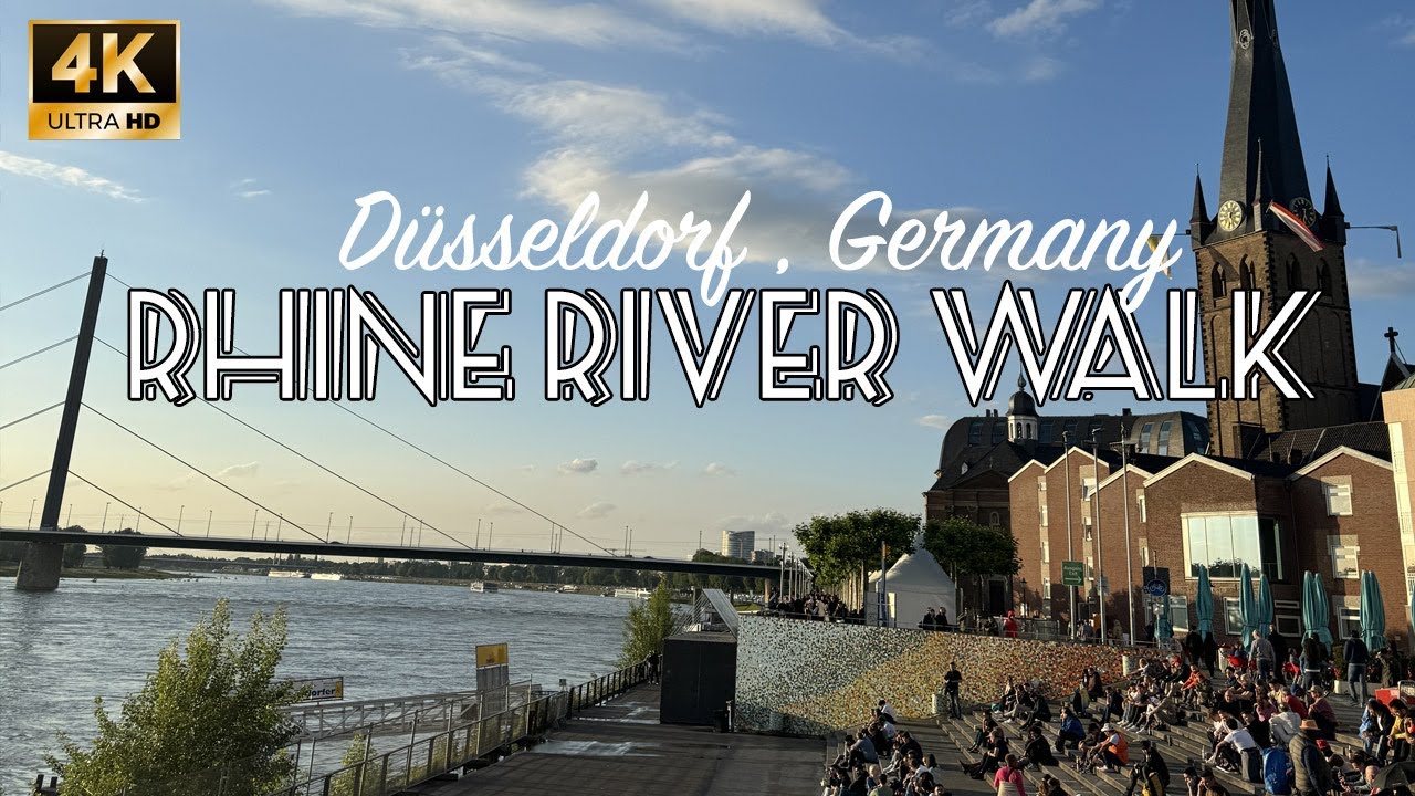 Rhine River Walk in Düsseldorf Germany starting from Altstadt 4K - YouTube
