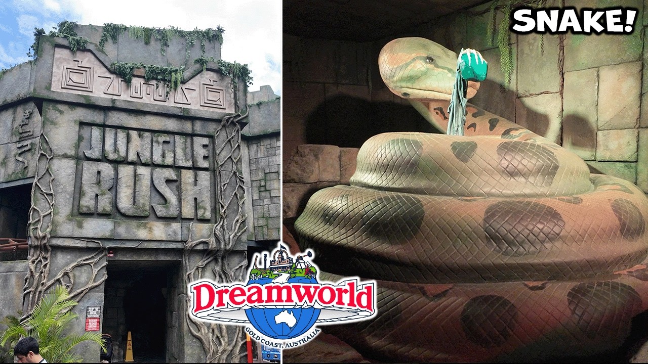 Best Themed Ride in Australia | Jungle Rush at Dreamworld FULL Queue ...