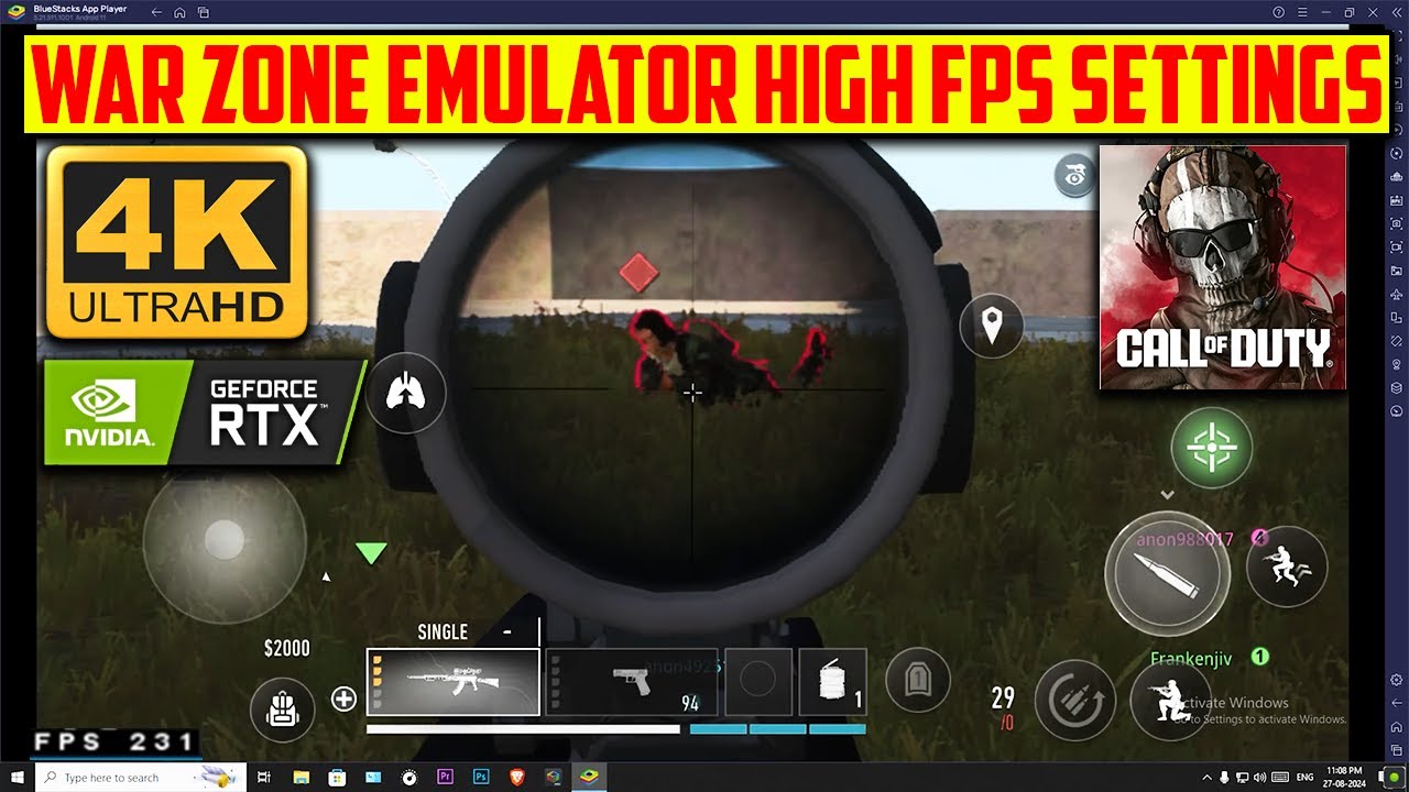 Warzone Mobile Emulator High Fps Settings No Lag | Bluestcaks 5 Best ...