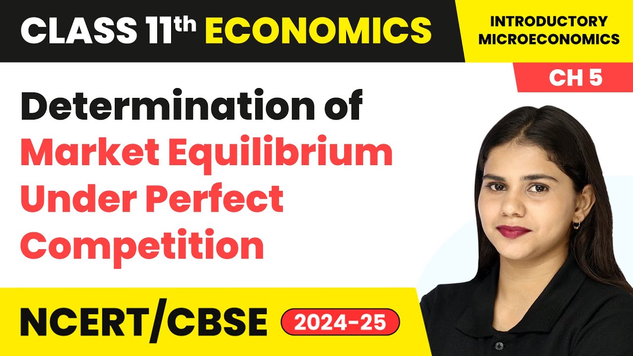 Determination of Market Equilibrium Under Perfect Competition | Class ...