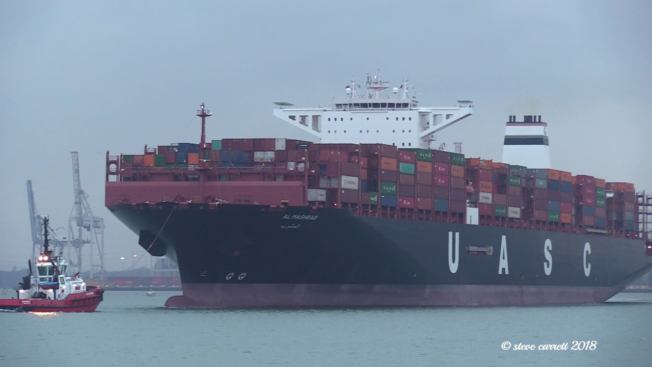 UASC 'Al Mashrab' Container Ship sails from Southampton for Tangier 12 ...