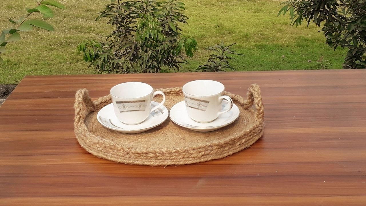 Best Jute Serving Tray With Jute Rope and Cardboard - YouTube