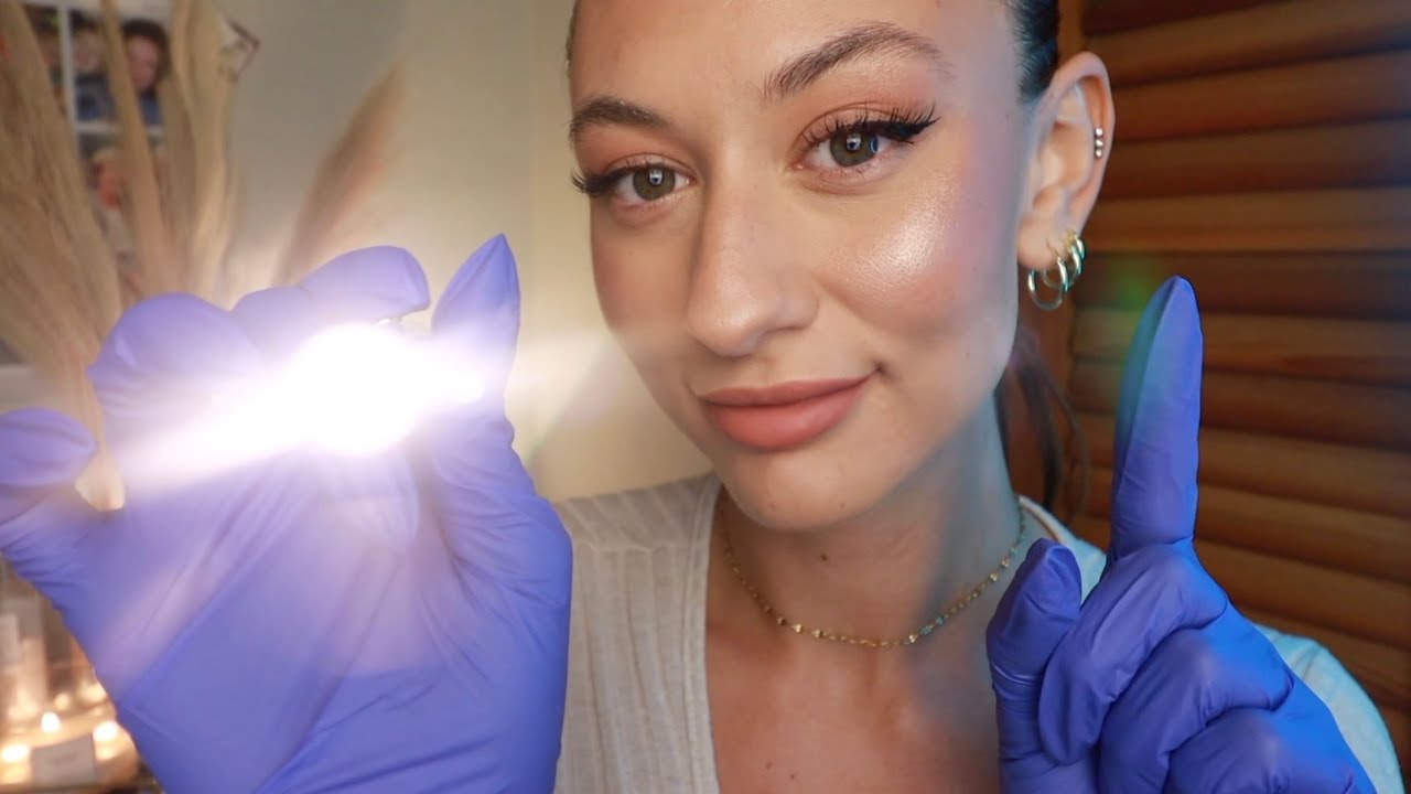 ASMR Detailed Eye Exam Roleplay ~up close touching, follow my ...