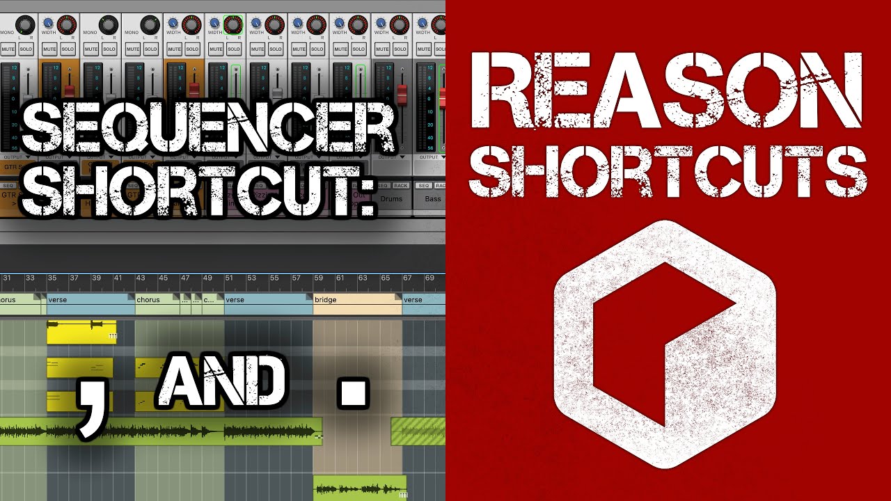 Reason Shortcuts - Sequencer Shortcut: Comma (,) and Period (.) - YouTube