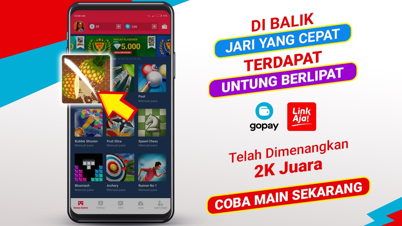 Main Game Potong Buah Fruit Chop Menang GoPay & LinkAja - YouTube