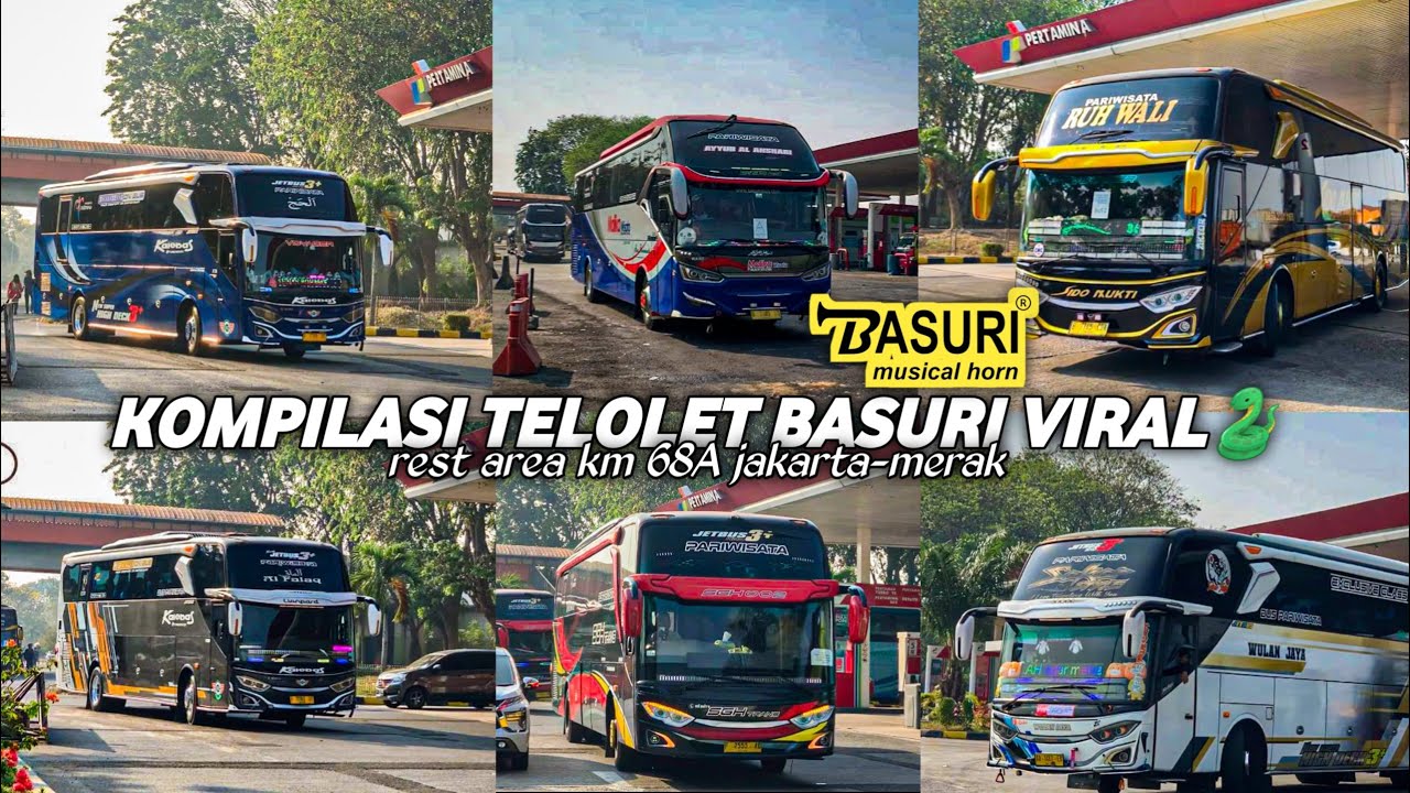 kompilasi telolet basuri viral😋|| #basuri #buspariwisata #basuriv3 ...