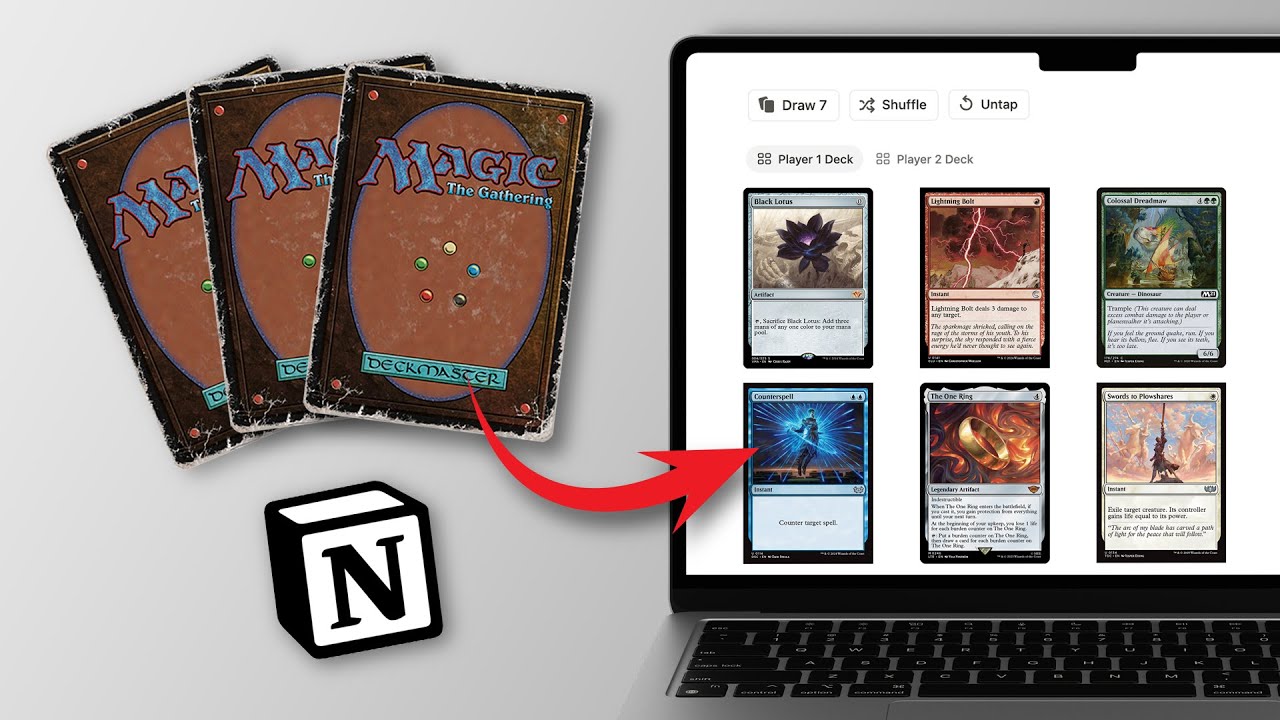 I Rebuilt Magic The Gathering In Notion (a dumb idea?) - YouTube