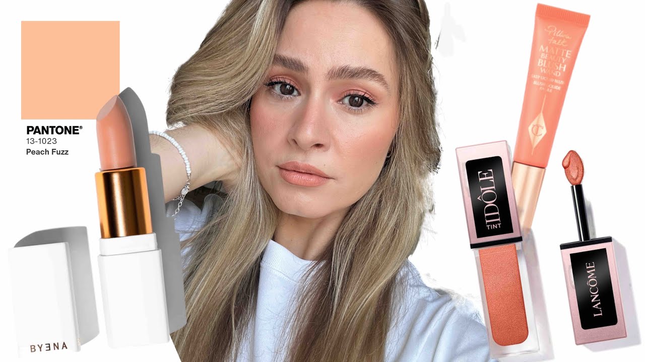 PEACH FUZZ MAKEUP 🍑 2024 FARBE DES JAHRES - YouTube