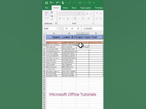 How to Easily Change Text Case in Excel (Upper, Lower, Proper) - YouTube