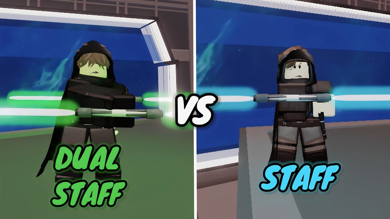 Dual Staff VS Staff | Saber Showdown - YouTube