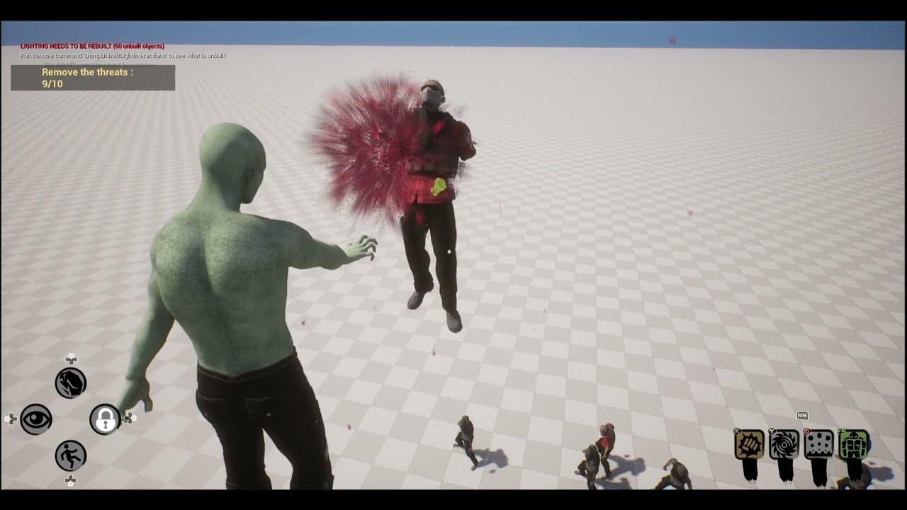 UE5 telekinesis and limb dismemberment - YouTube