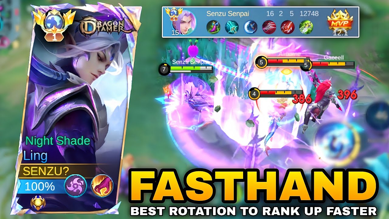 LING FASTHAND BEST ROTATION TO RANK UP FASTER ( must try ) Top Global ...