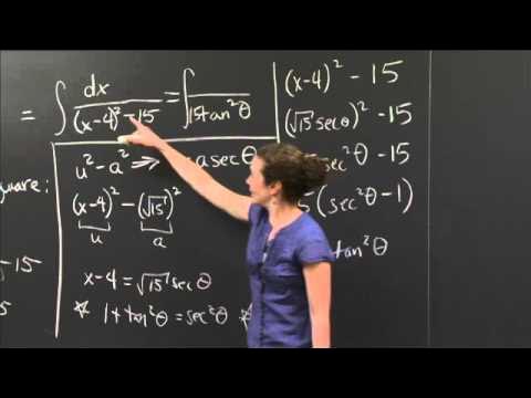 Integration by completing the square | MIT 18.01SC Single Variable Calculus, Fall 2010 - YouTube