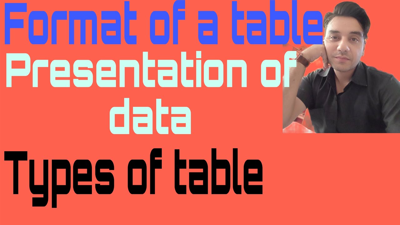 Presentation Of Data Class Xi Youtube 0563