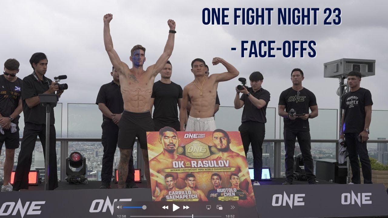 ONE Fight Night 23 Ceremonial weigh-ins and face-offs - YouTube