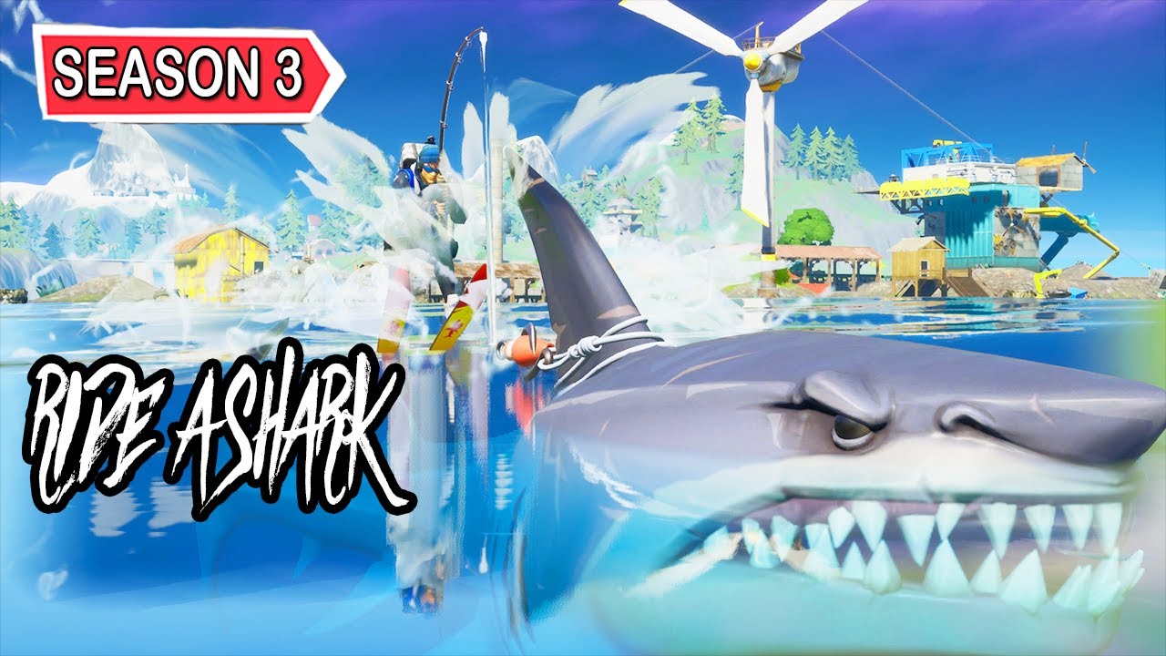 HOW TO RIDE SHARKS IN FORTNITE CHAPTER 2 SEASON 3 - YouTube