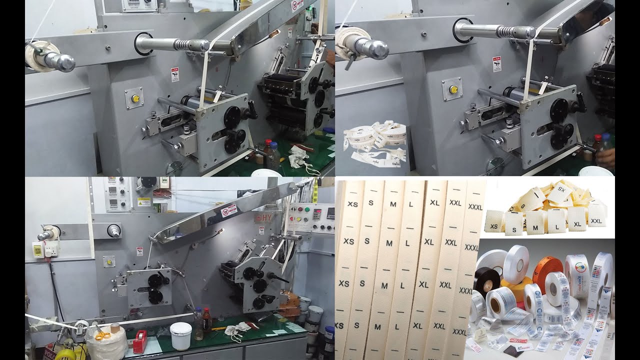 Printing Care & Size Label | Flexo printing machine Care Label, Satin ...