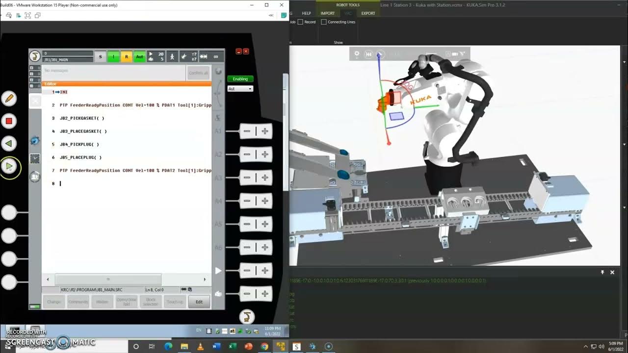 Kuka Robot Pick and Place Gasket by Calling Subroutines into the Main Routine. - YouTube