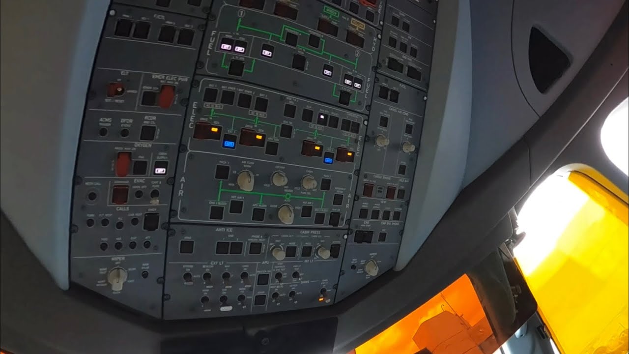 Airbus A350 shutdown and startup with external power. - YouTube