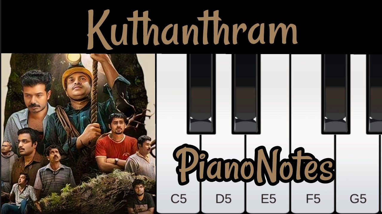 Manjummal Boys-Kuthanthram//Piano Tutorial for Beginners//Real Piano ...