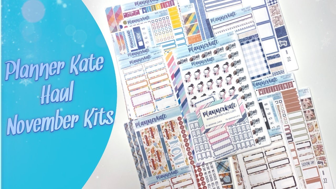 Planner Kate Haul | November Kits - YouTube