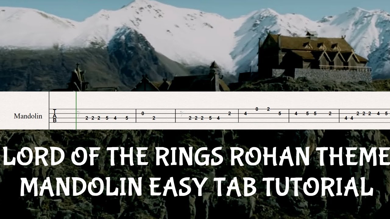 LORD OF THE RINGS ROHAN THEME MANDOLIN - Easy Tab Tutorial! - YouTube