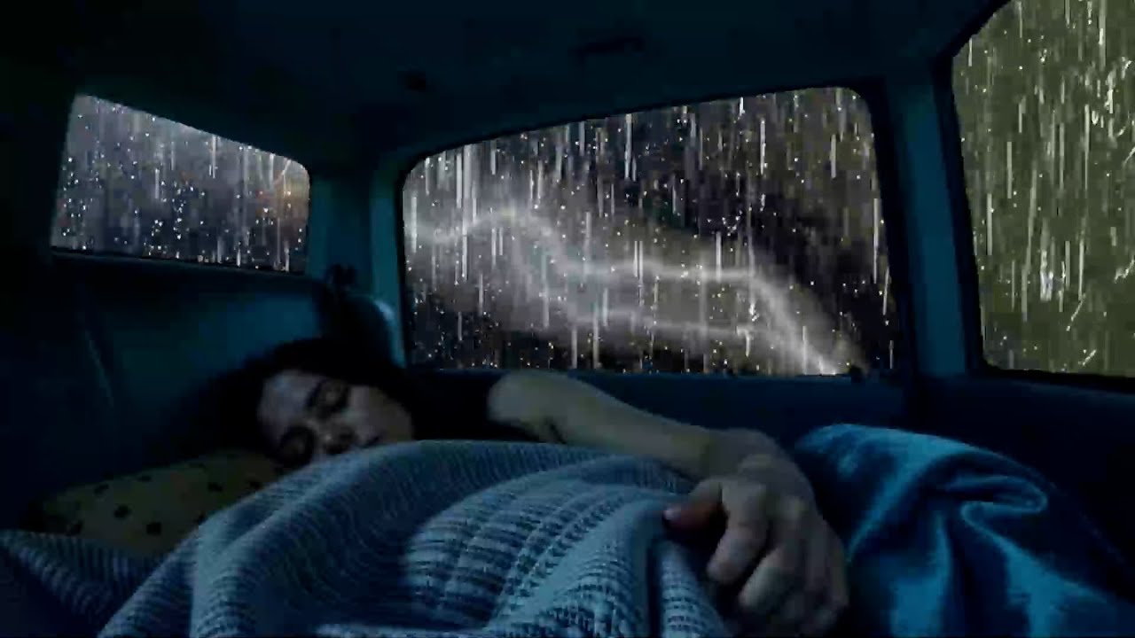 Intense Thunderstorm Inside the Car | Heavy Rain & Lightning Sounds for ...