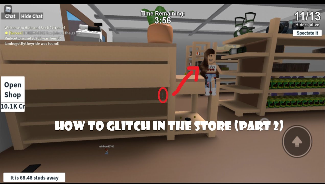 How to glitch in the store Part 2 (Hide and seek extreme Roblox) - YouTube