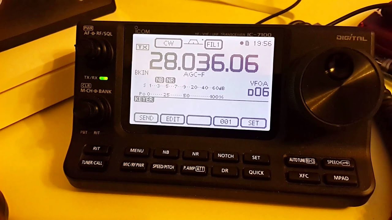 CW work IC_7100, nanokeyer and N1MM - YouTube