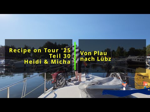 Von Plau mit dem Motorboot die Elde hinab: erstmal nach Lübz. Recipe on Tour '25  Teil 30.
