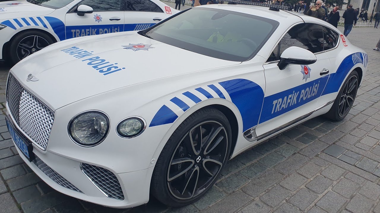 Istanbul Turkey POLICE cars! Bentley Continental GT & Mercedes CLA 200 ...
